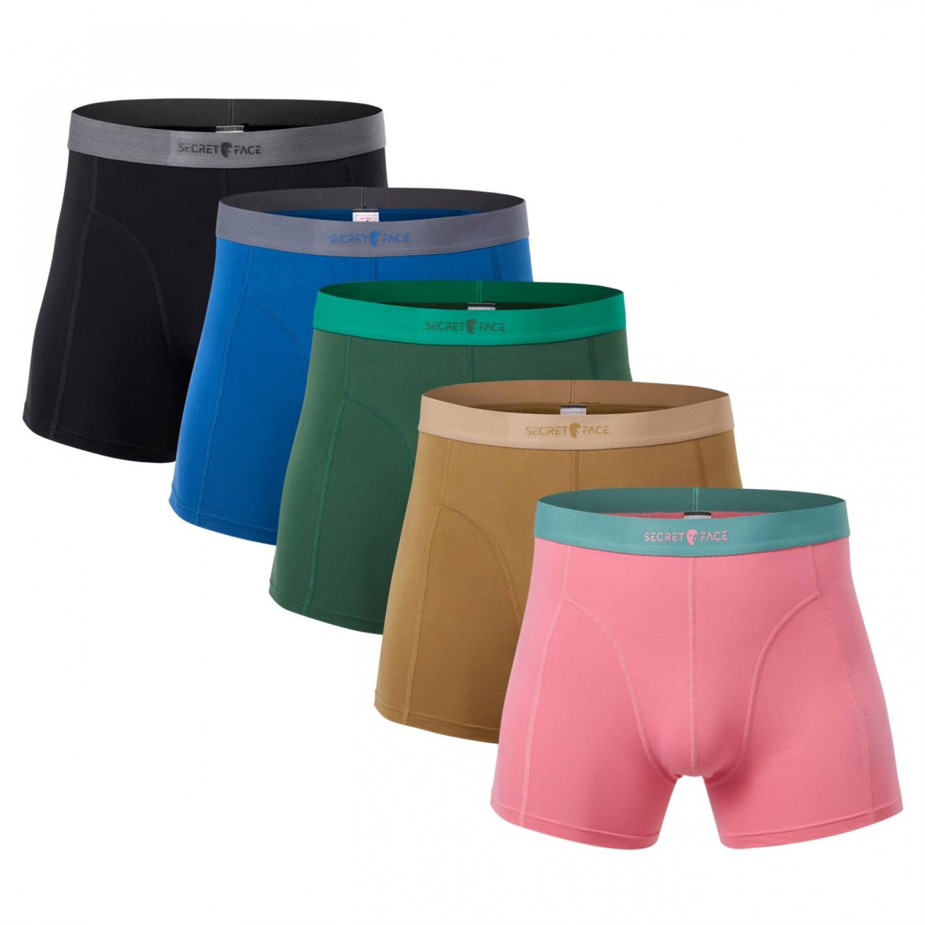 Secret Face Mens Bamboo Trunks BAMBOO REFINED - 5 Pack